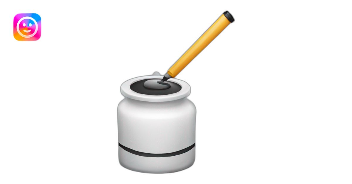 ink pot and feature emoji | AI Emoji Generator