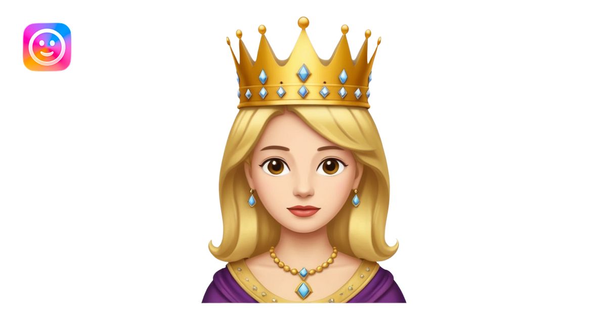 Queen with the number 67 all around her emoji | AI Emoji Generator