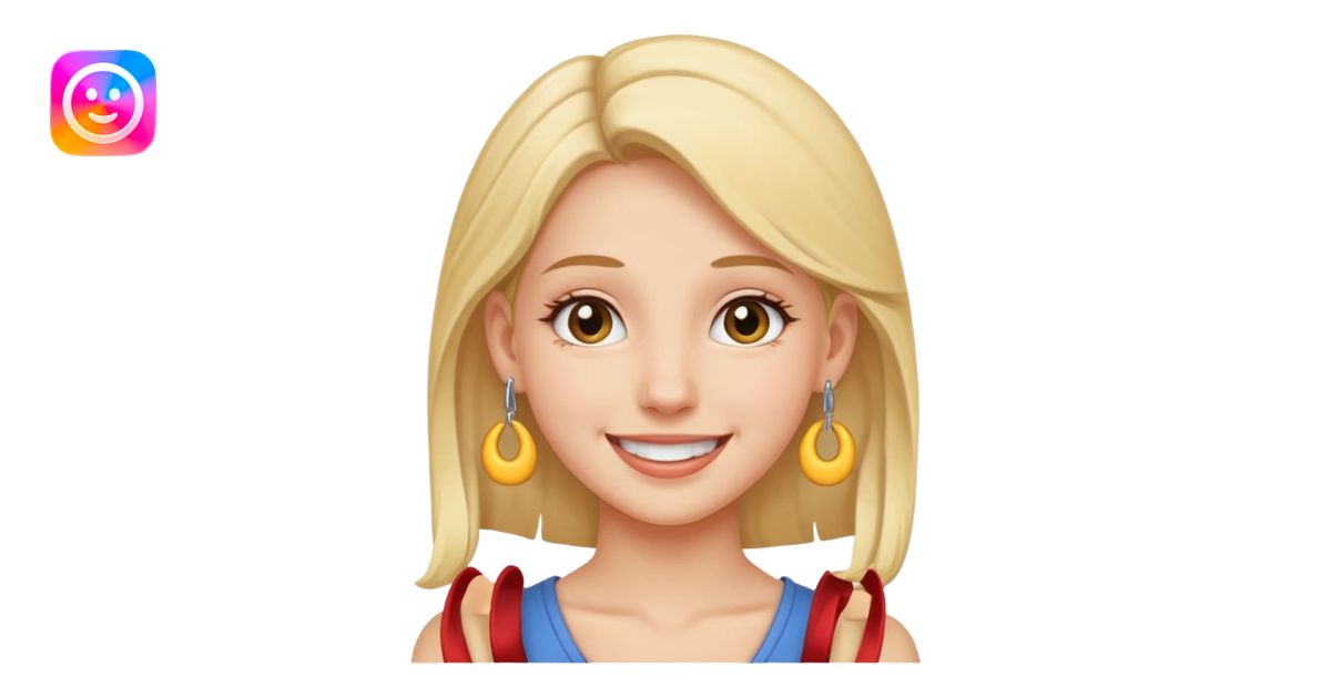 smiling girl pulling on her earlobe emoji | AI Emoji Generator