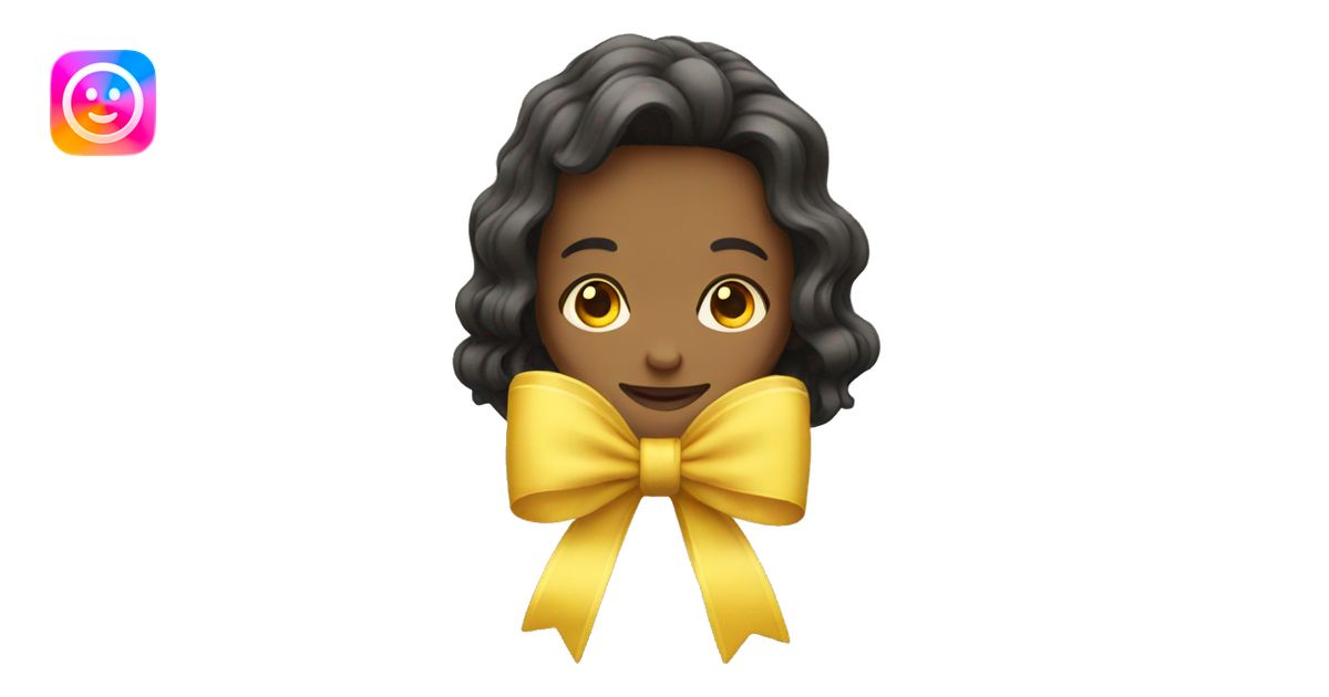 Yellow bow emoji | AI Emoji Generator