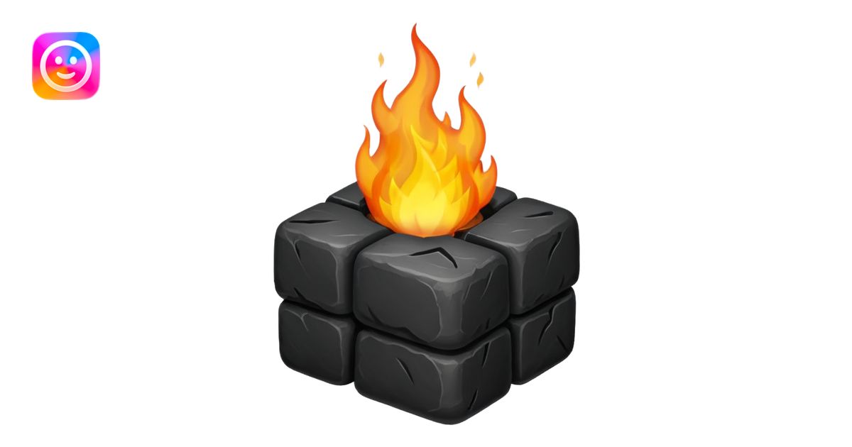 burning coal briquette emoji | AI Emoji Generator