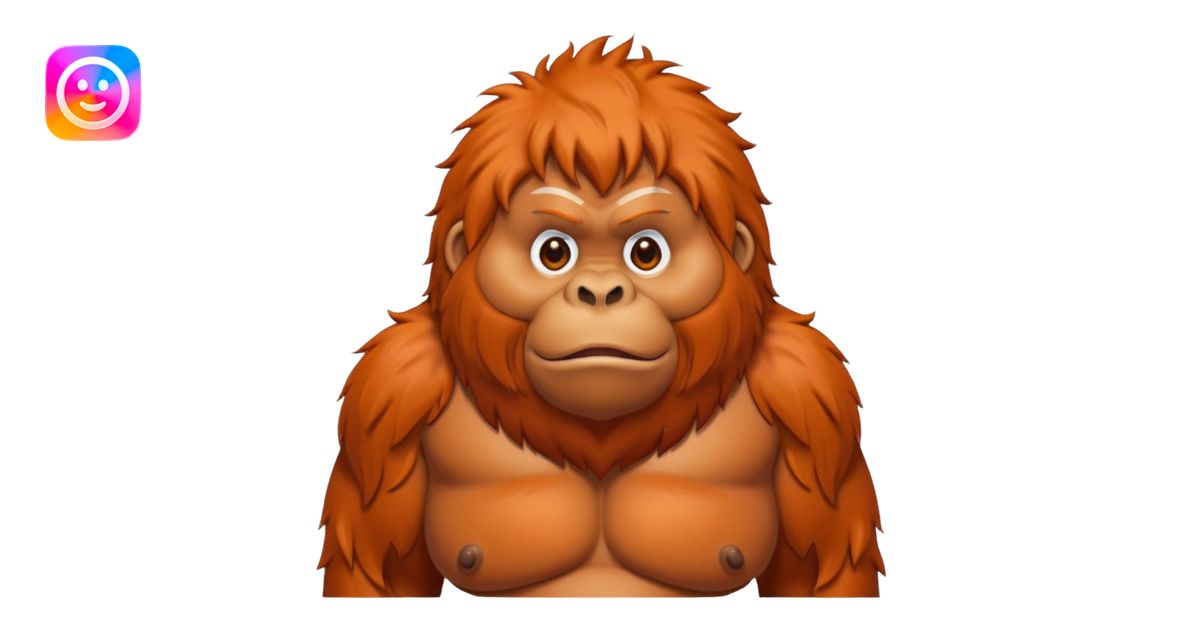 fat orangutan emoji | AI Emoji Generator