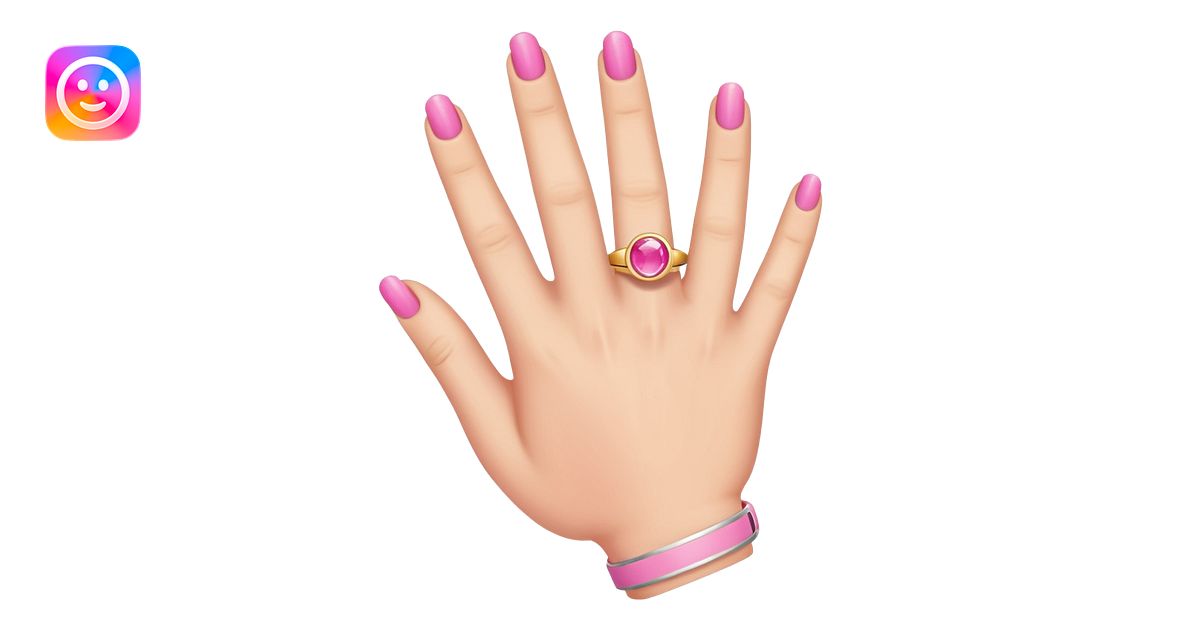 hand with pink ring emoji | AI Emoji Generator