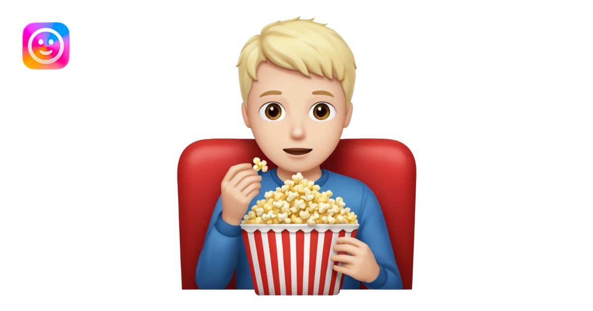 persona viendo cine emoji | AI Emoji Generator