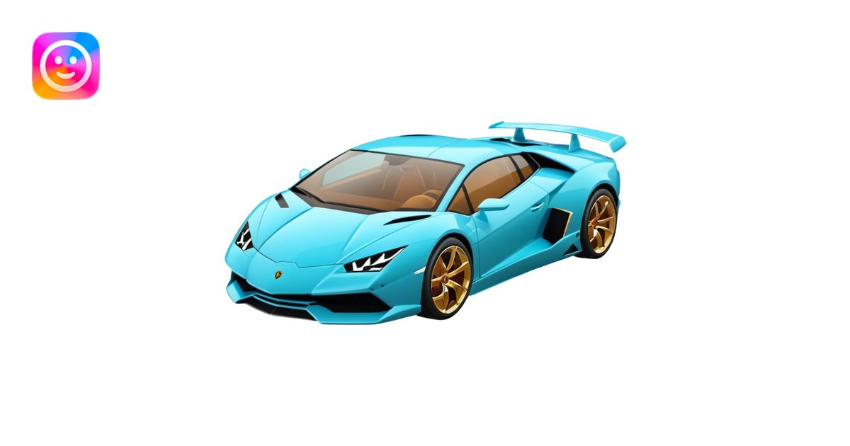 Lamborghini sian cyan emoji | AI Emoji Generator