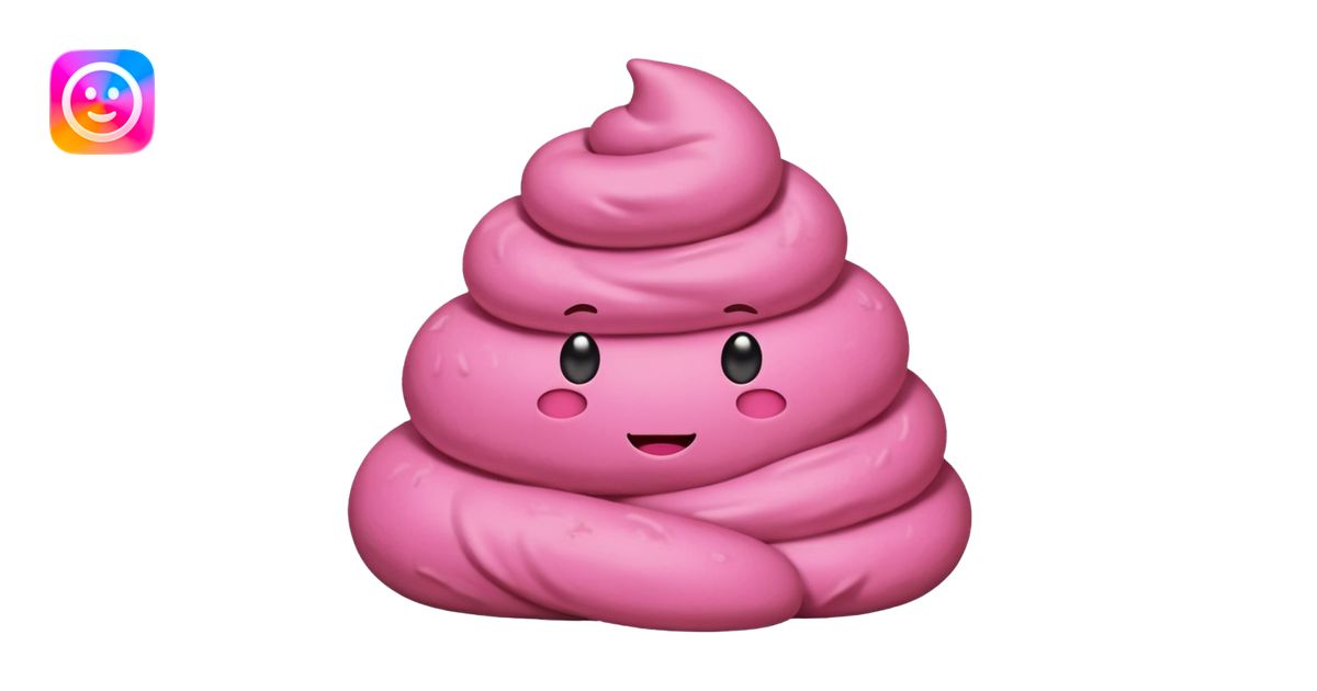 Pink poop emoji | AI Emoji Generator