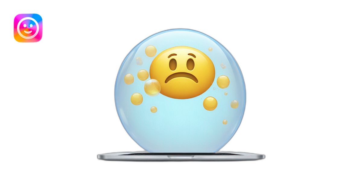 macbook m2 inside a bubble emoji | AI Emoji Generator