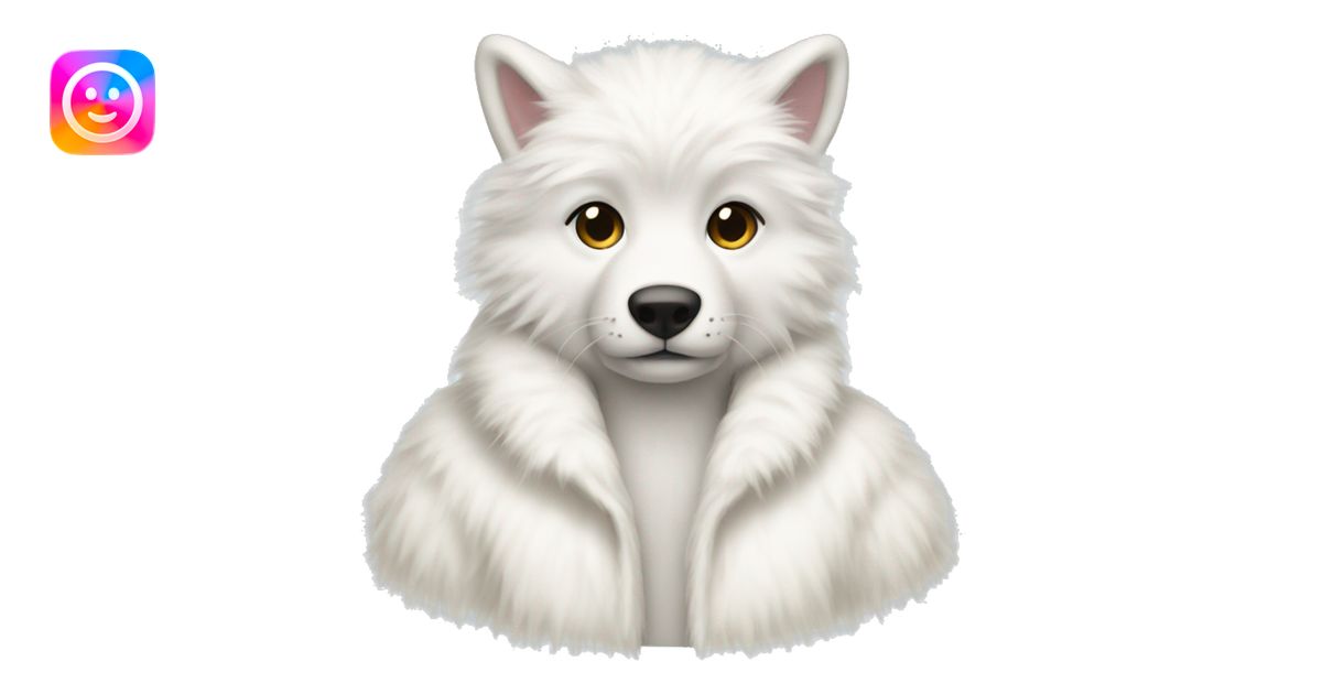 white fur coat without human emoji | AI Emoji Generator