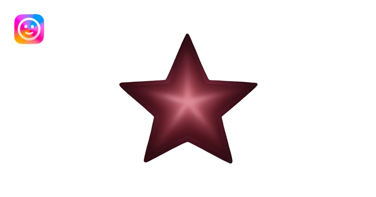 Shining Maroon Star Emoji Ai Emoji Generator