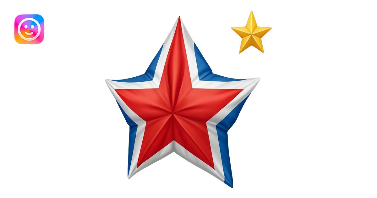 Bandera gallega con una estrella roja en el medio emoji | AI Emoji ...