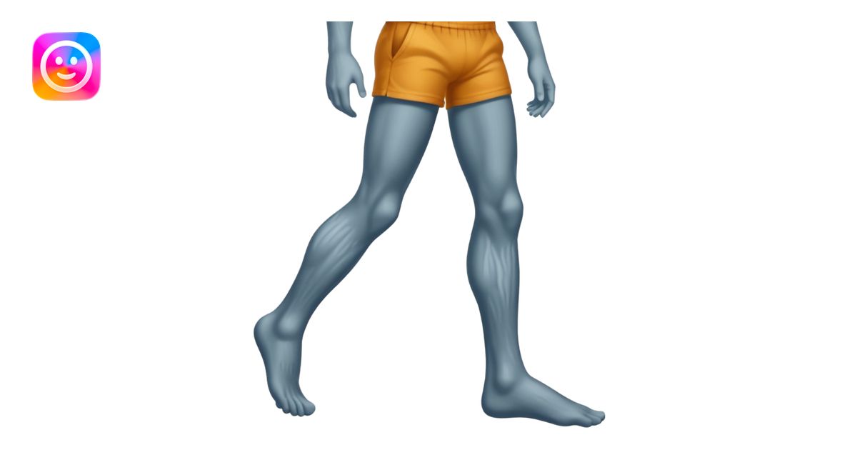Male feet and hair on the legs emoji | AI Emoji Generator