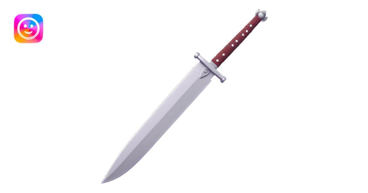 a fantasy sword with a double-pointed blade, sharp edge emoji | AI ...