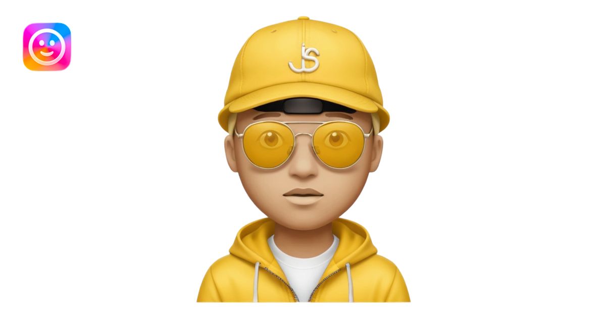 yellow rapper cap emoji | AI Emoji Generator