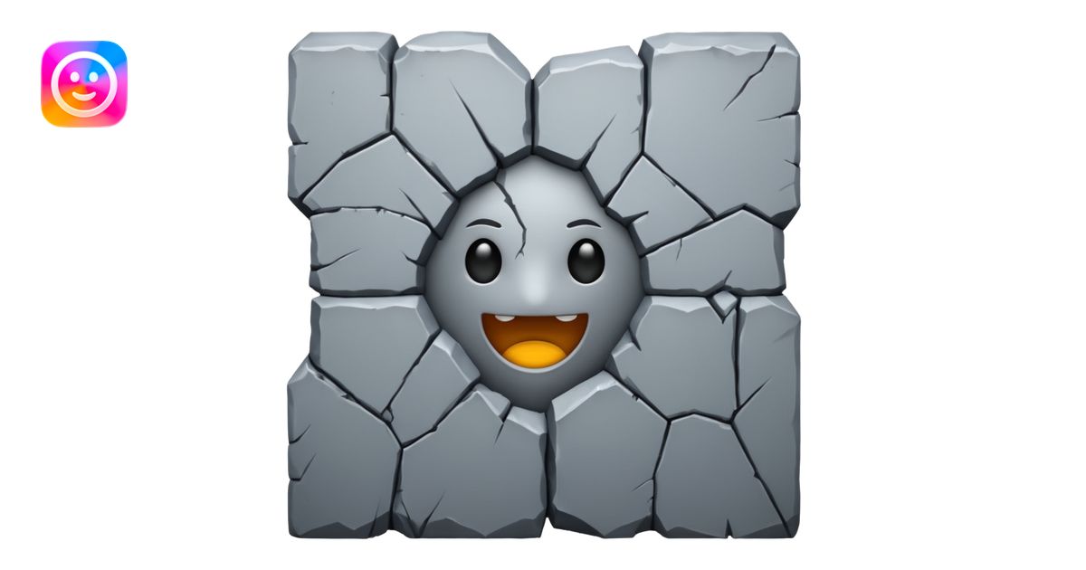Crack on a wall emoji | AI Emoji Generator