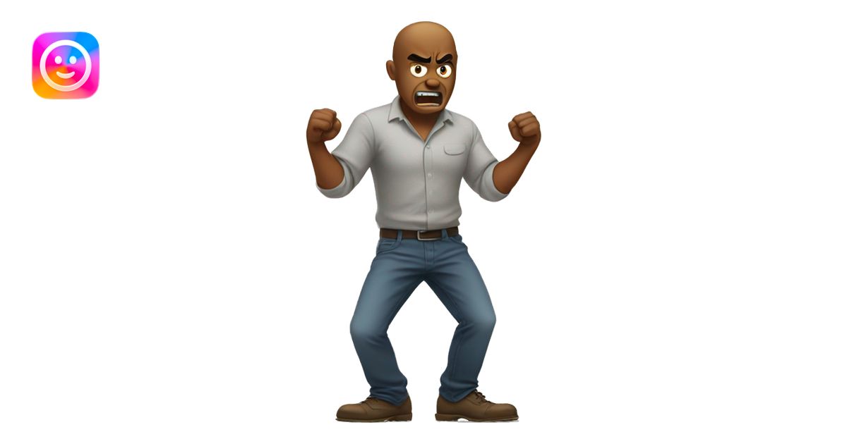 angry man stomping feet emoji | AI Emoji Generator