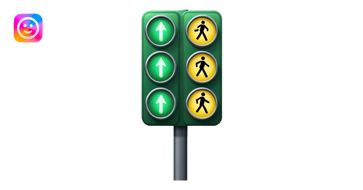 Crosswalk Light icon , Countdown timer light. emoji | AI Emoji Generator