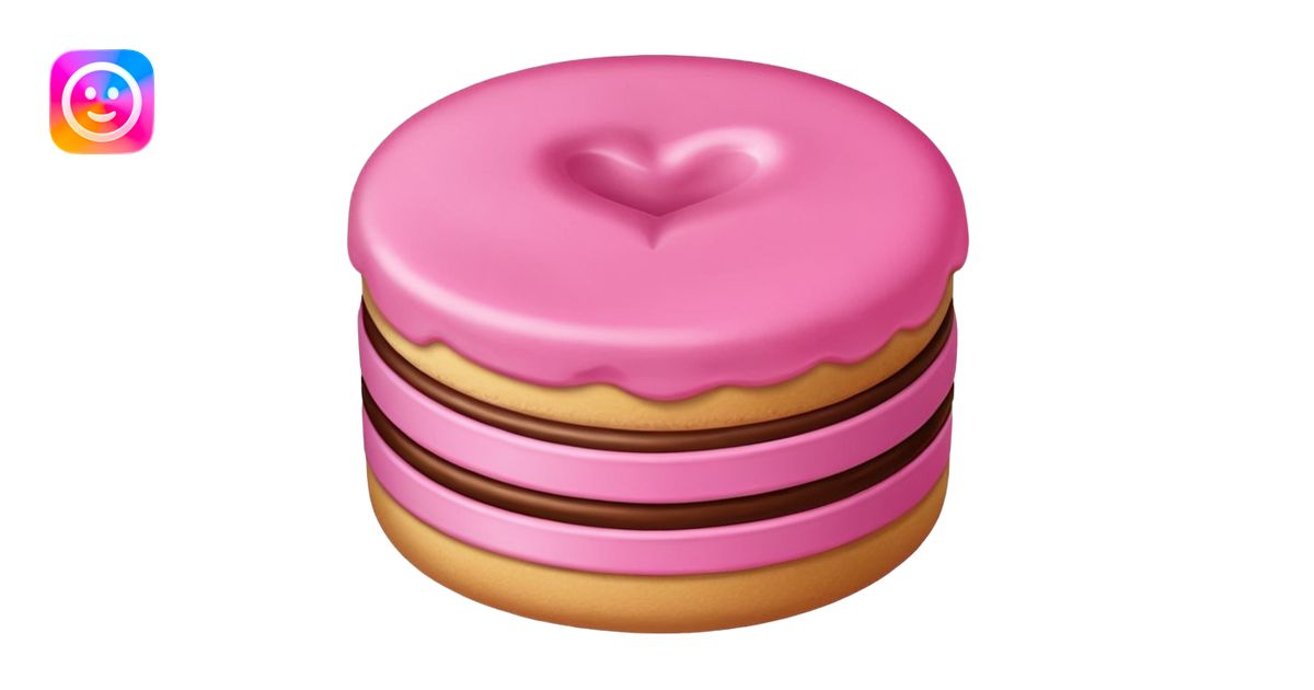 Yumuş yumuş pembe ayıcık elinde kremalı kek tutan emoji | AI Emoji ...
