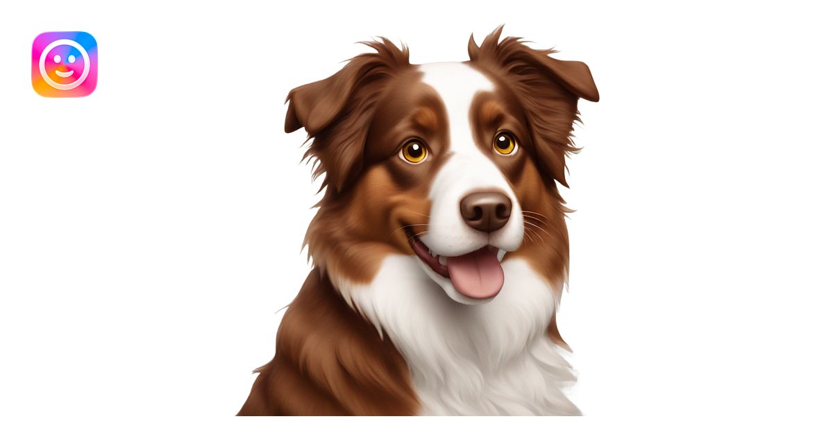 red tri australian shepherd emoji | AI Emoji Generator