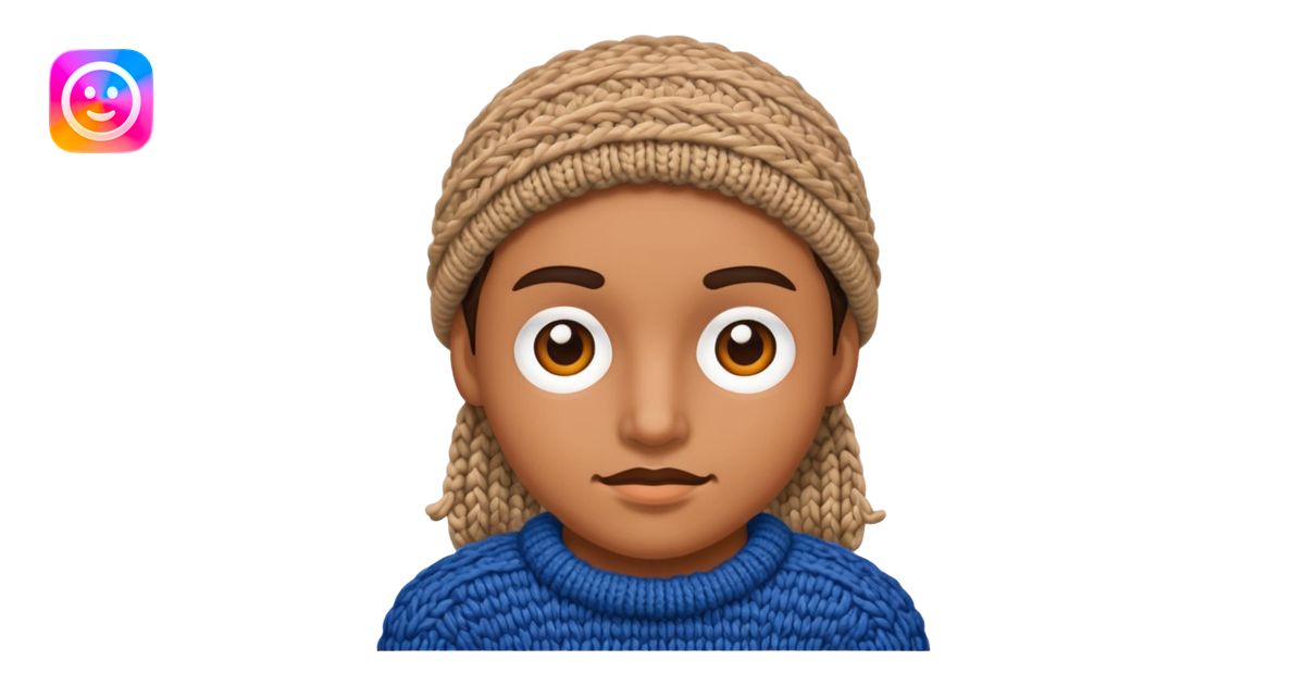 Knitted style face emoji | AI Emoji Generator