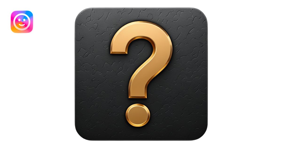 can you do one black question mark emoji | AI Emoji Generator