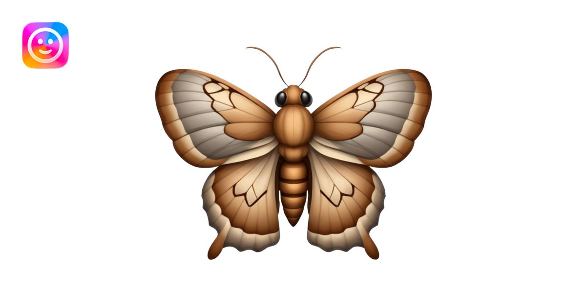 moth, different angle emoji | AI Emoji Generator