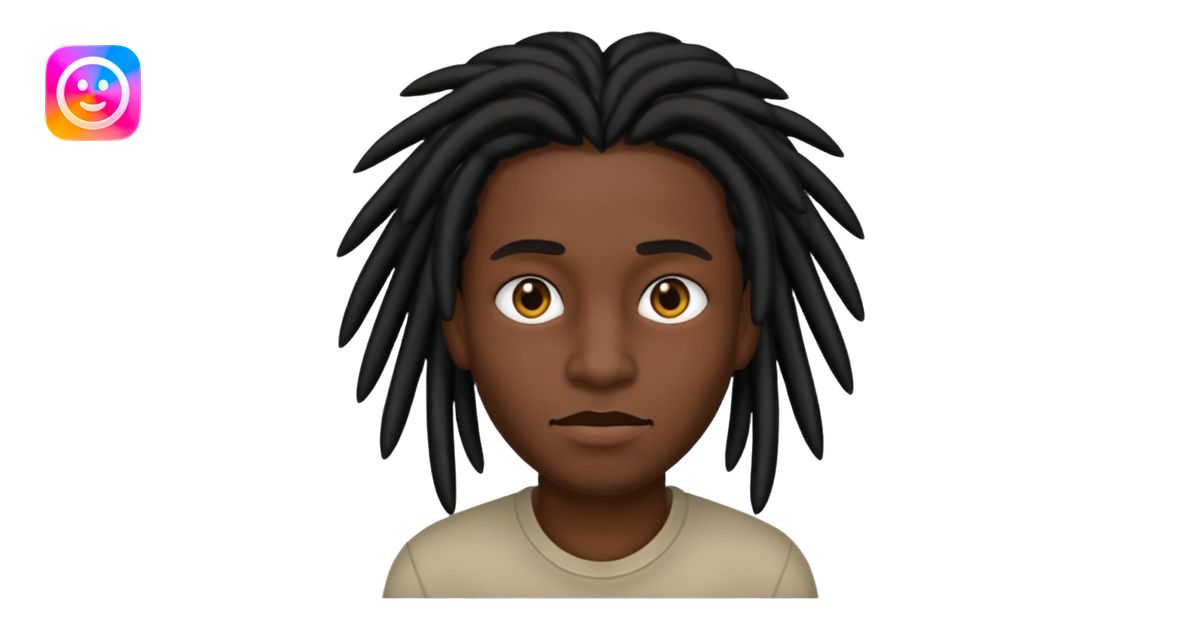Black dread head emoji | AI Emoji Generator