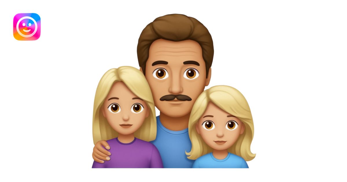 Papá CALVO moreno, hija rizada con pelo largo y mamá rubia con pelo ...