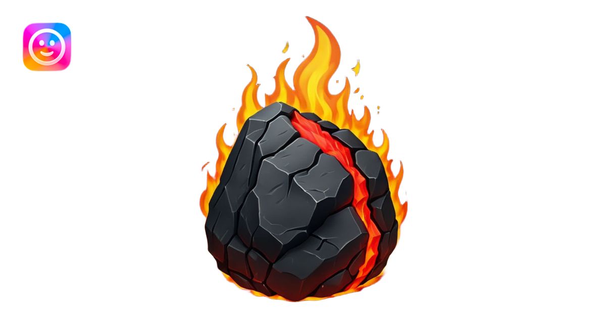 single burning coal emoji | AI Emoji Generator