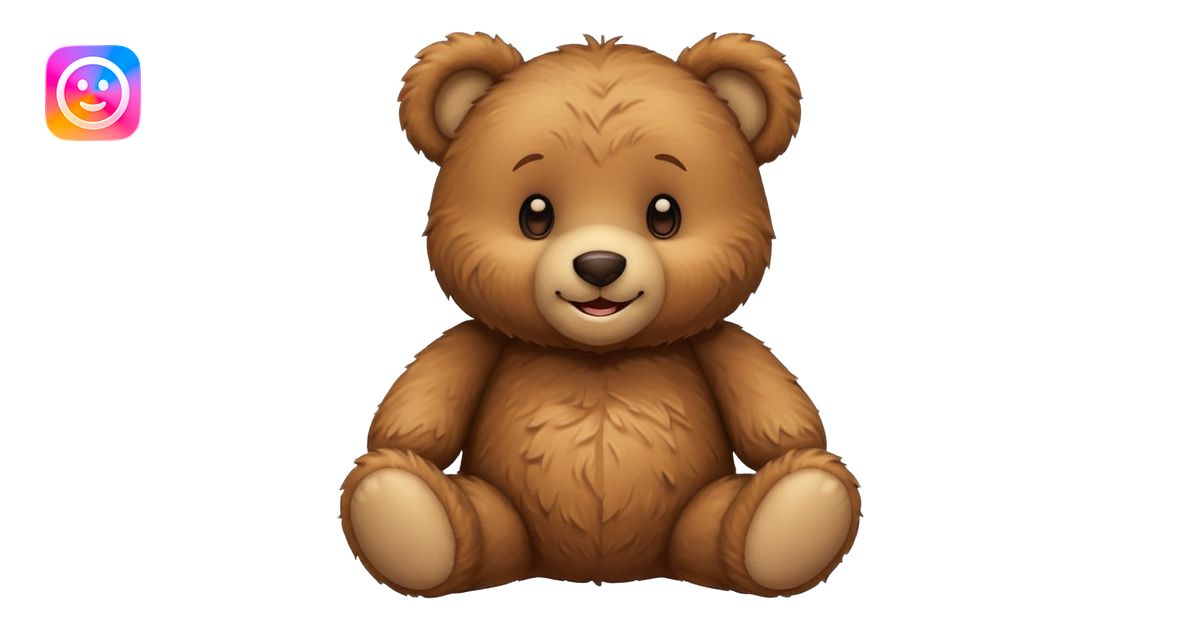 Create a playful and imaginative emoji scene featuring a teddy bear ...