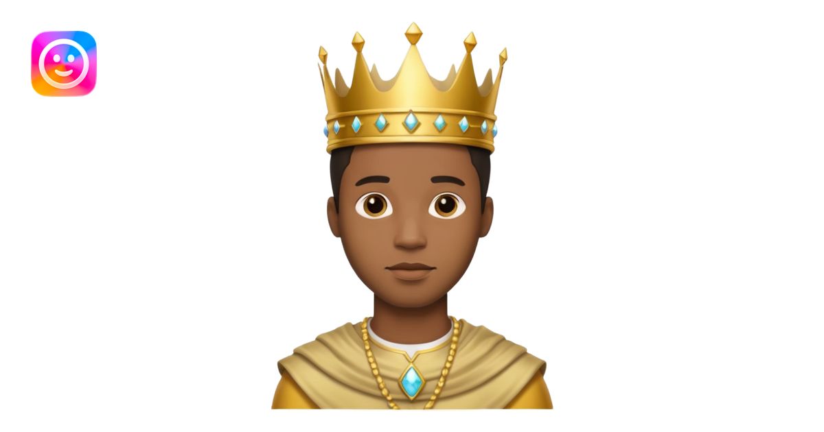 Afro white prince emoji | AI Emoji Generator