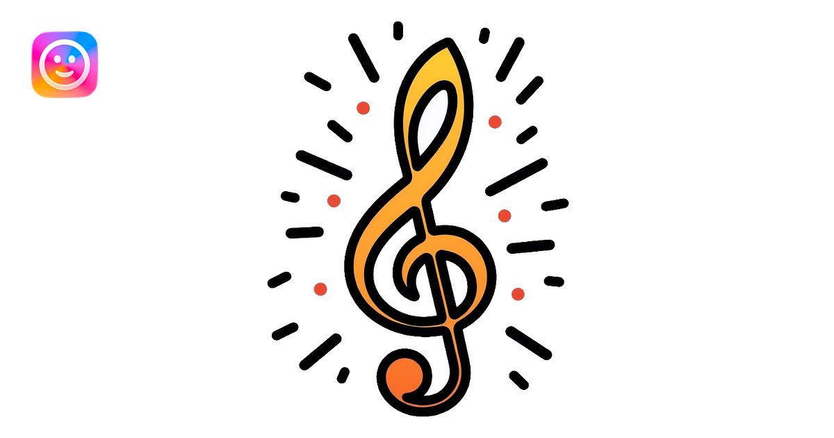 musical notes and instruments icon | AI Emoji Generator