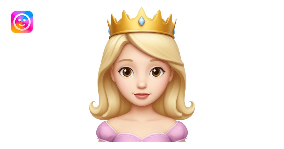 Creami bel la principessa cute e bella 3d emoji | AI Emoji Generator