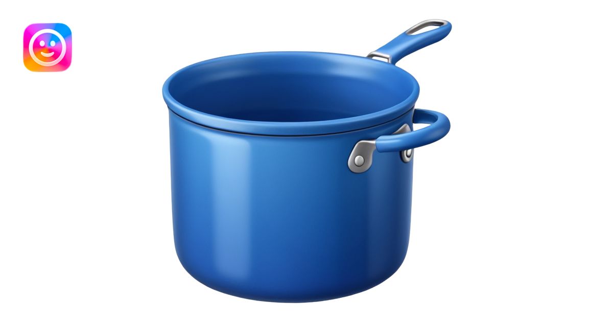 an empty blue kitchen pot emoji | AI Emoji Generator