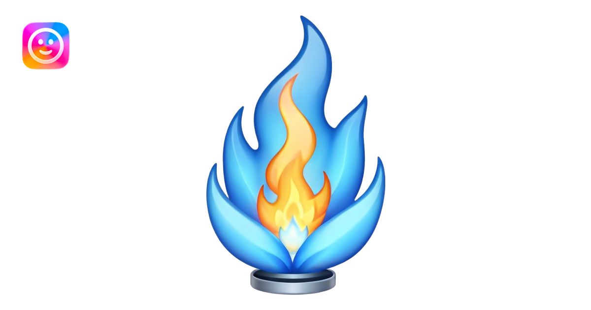 I need a blue flame emoji signifying the aura... emoji | AI Emoji Generator