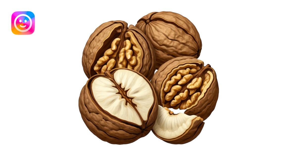 the nut walnuts emoji | AI Emoji Generator