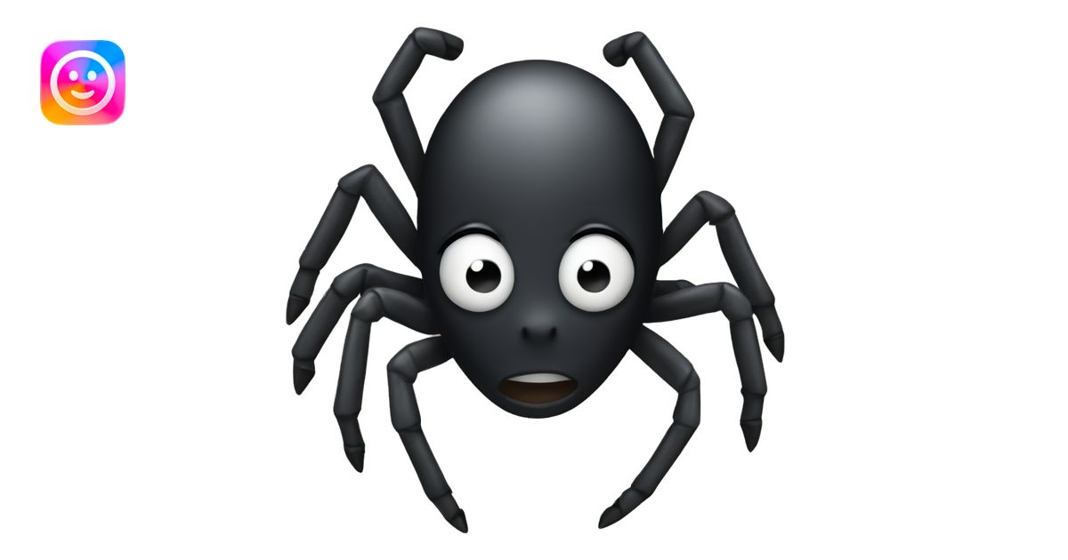 Black Spider emoji | AI Emoji Generator