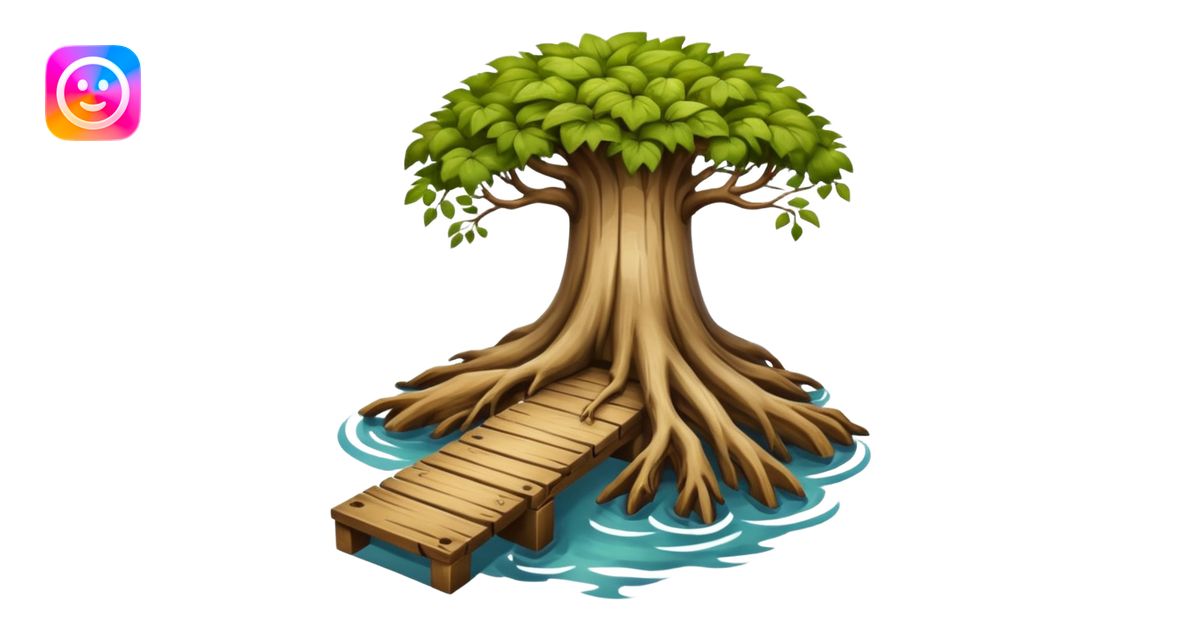 dock with deep roots emoji | AI Emoji Generator