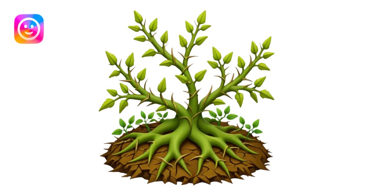 green vines with thorns sprouting from the ground, 3D, extremely ...