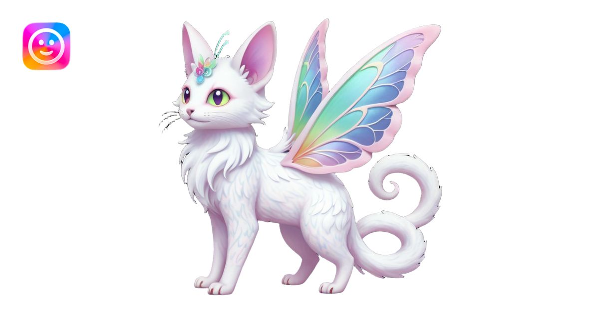 Pure-snow-White albino iridescent with pastel rainbow-gradients-color ...