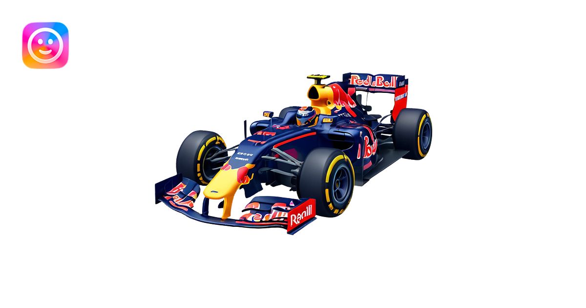 Make a Redbull f1 car with max Verstappen driving it emoji emoji | AI ...