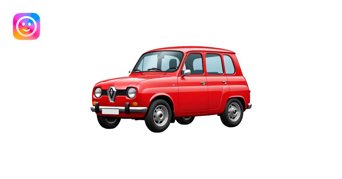 une renault 4L de course de profil emoji | AI Emoji Generator