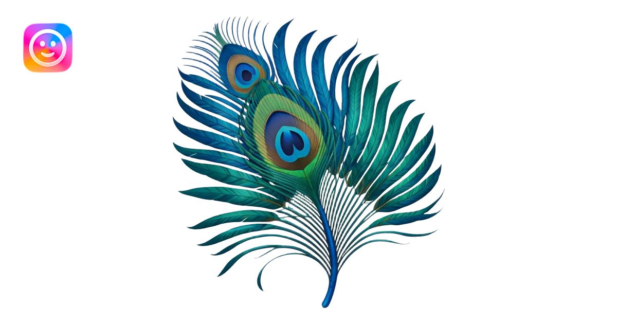 Peacock feather emoji | AI Emoji Generator