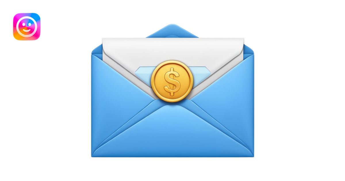 Salary enclosed in an envelope emoji | AI Emoji Generator