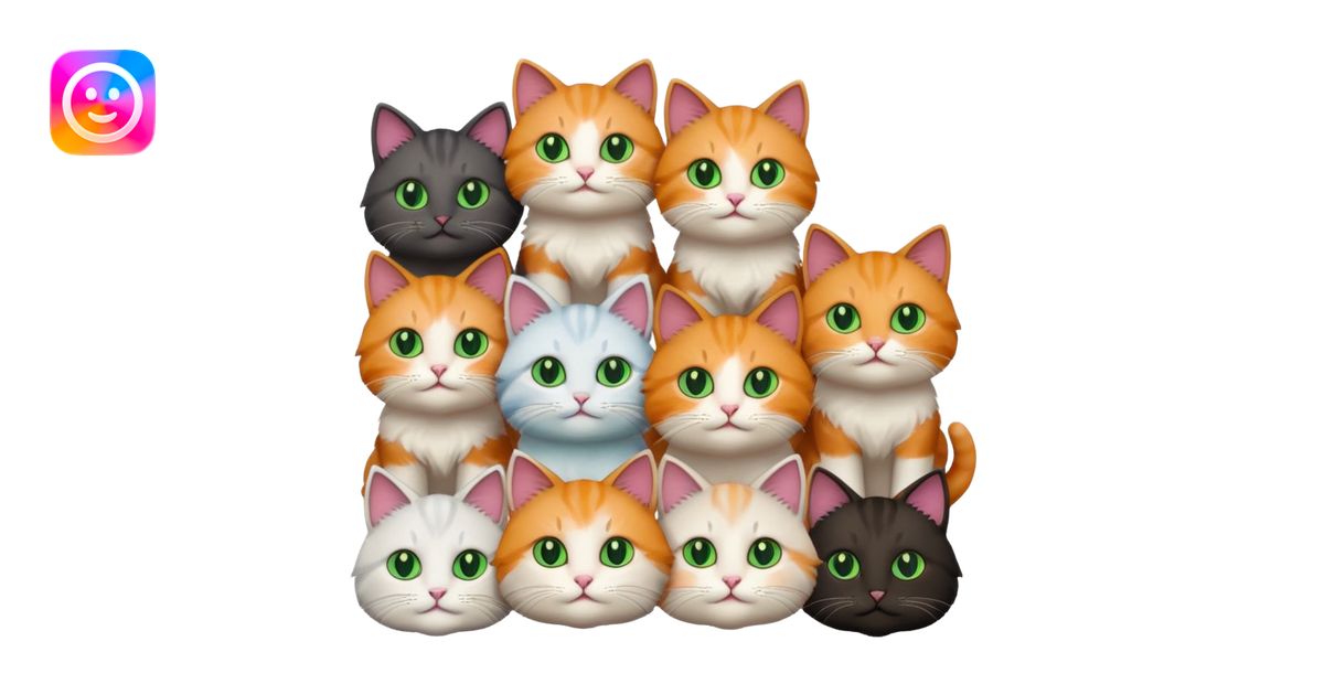 Cats Family emoji | AI Emoji Generator