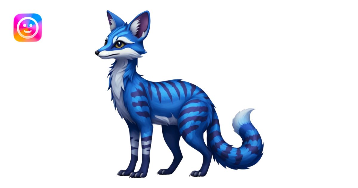 Feral Rare Fantasy vibrant dark shady shaded detailed deep-dark-cobalt ...