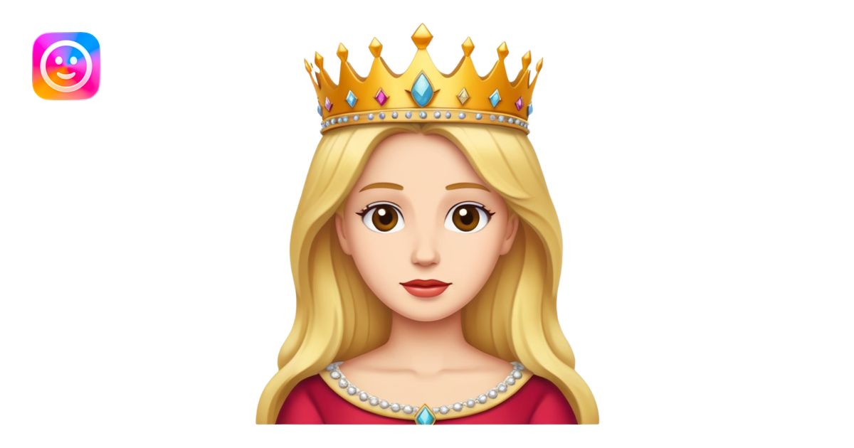 A queen putting on her crown emoji | AI Emoji Generator