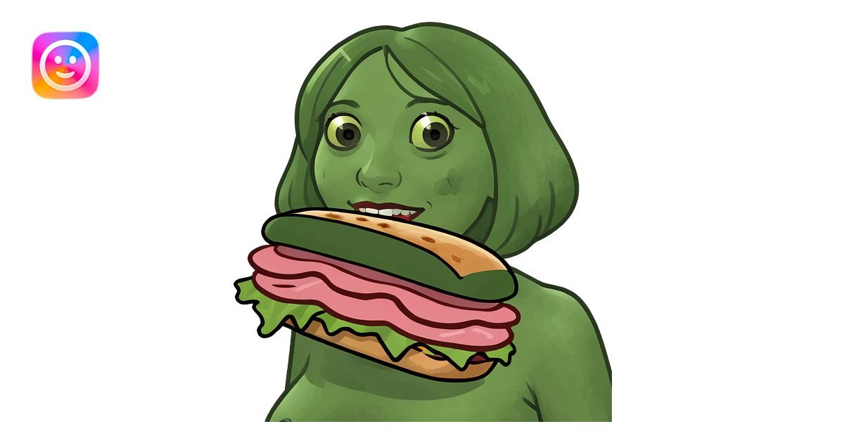 kawaii lady with spam meat meme | AI Emoji Generator