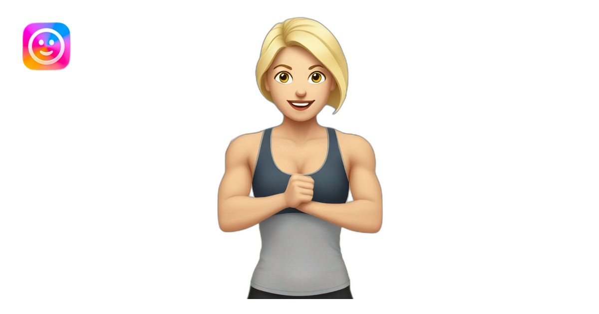 strong white woman working out in the fitness room emoji | AI Emoji ...