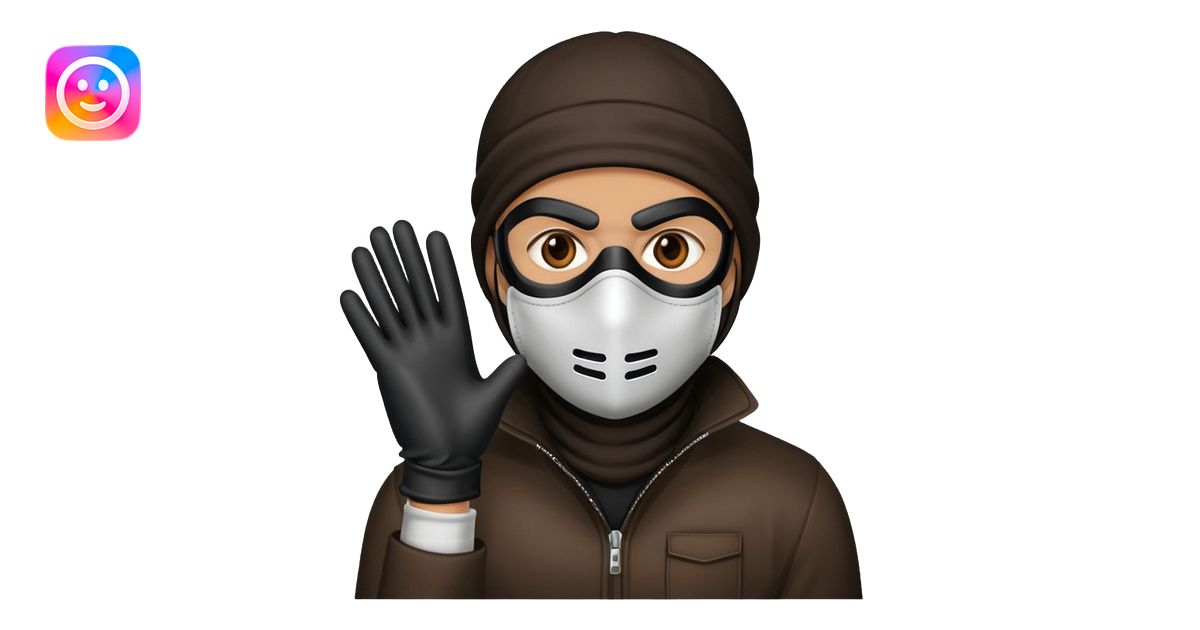 Robber with glouse emoji | AI Emoji Generator