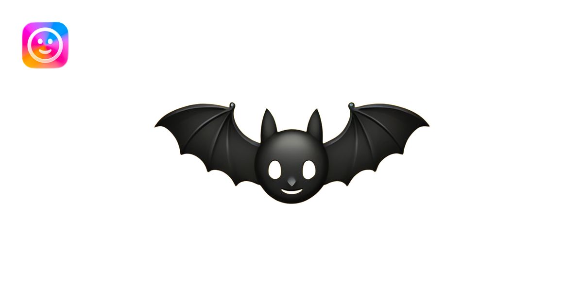 Make a emoji of bat logo batman edition emoji | AI Emoji Generator